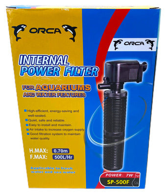 Orca Internal Power Filter SP-500F – Modern Aquatic Design Aquariums